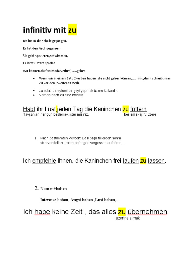 Infinitiv Mit Zu Infinitive Phrase: Definition, Examples, And Usage