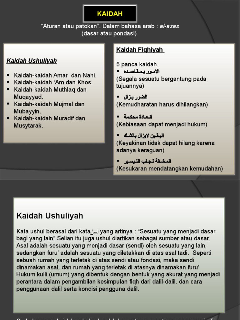 Kaidah Ushuliyah Dan Fiqhiyah | PDF