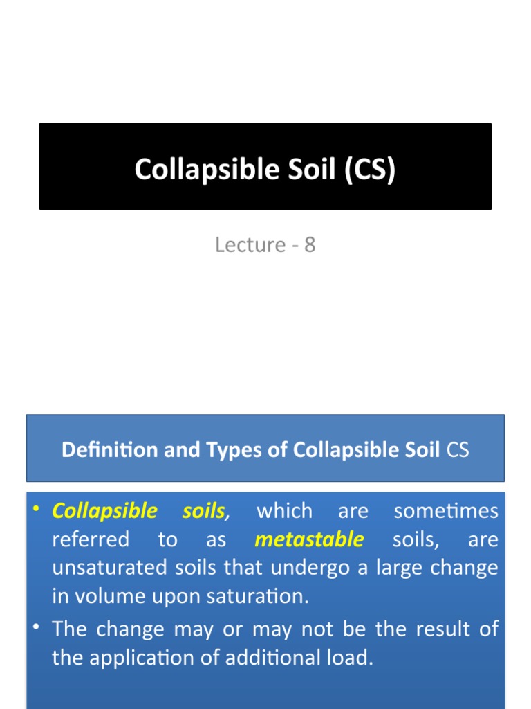 L-8 Collapsible Soils | PDF | Soil | Clay