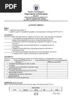 Karapatan at Tungkulin Worksheet | PDF