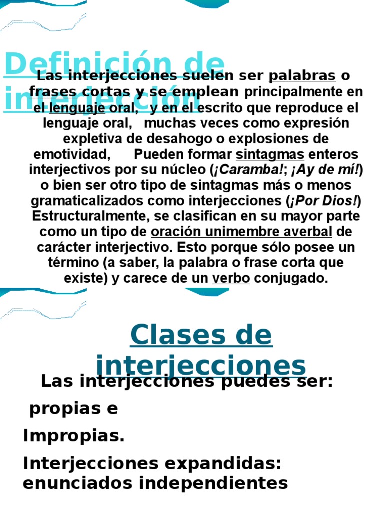 Definición de interjección | Semántica | Semiótica