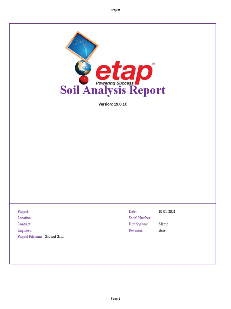 Soil Analysis Report: Version: 19.0.1C | PDF