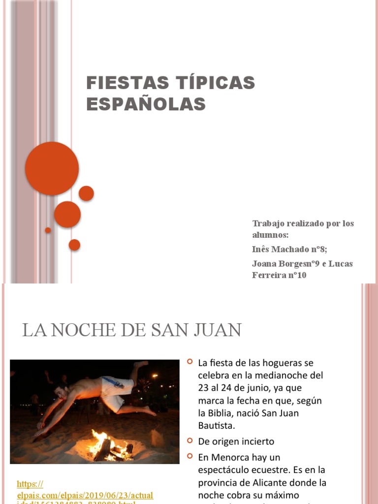 Fiestas Típicas Españolas: Tradiciones y Eventos | PDF | Festival ...