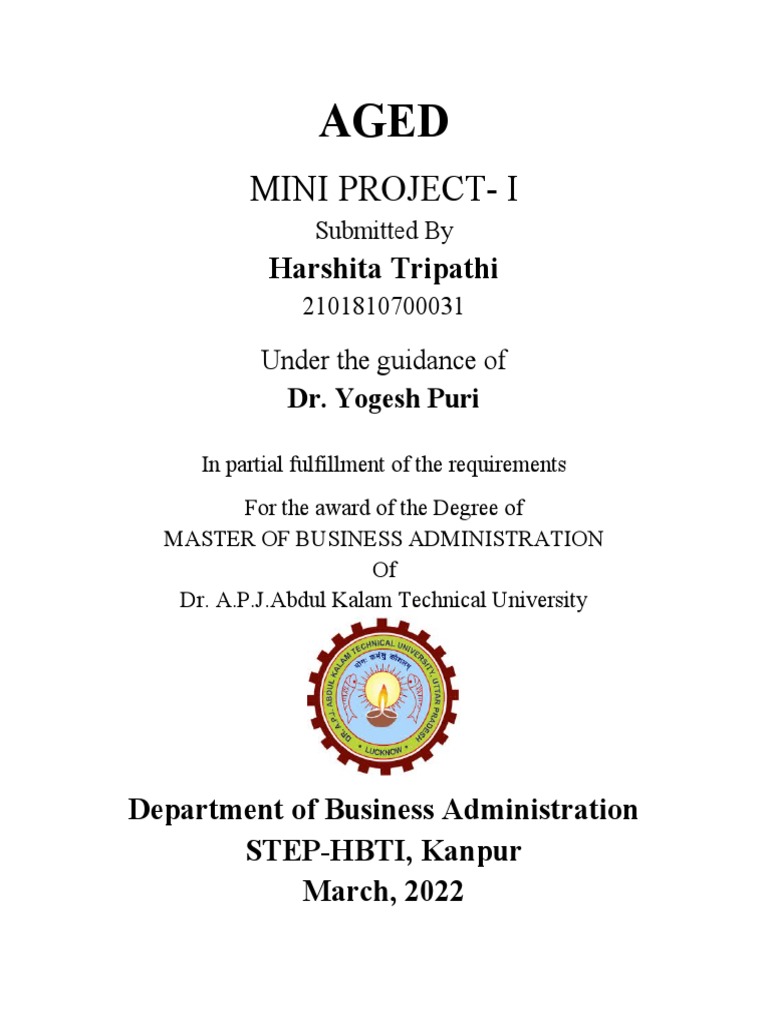Mini Project-I: Harshita Tripathi | PDF