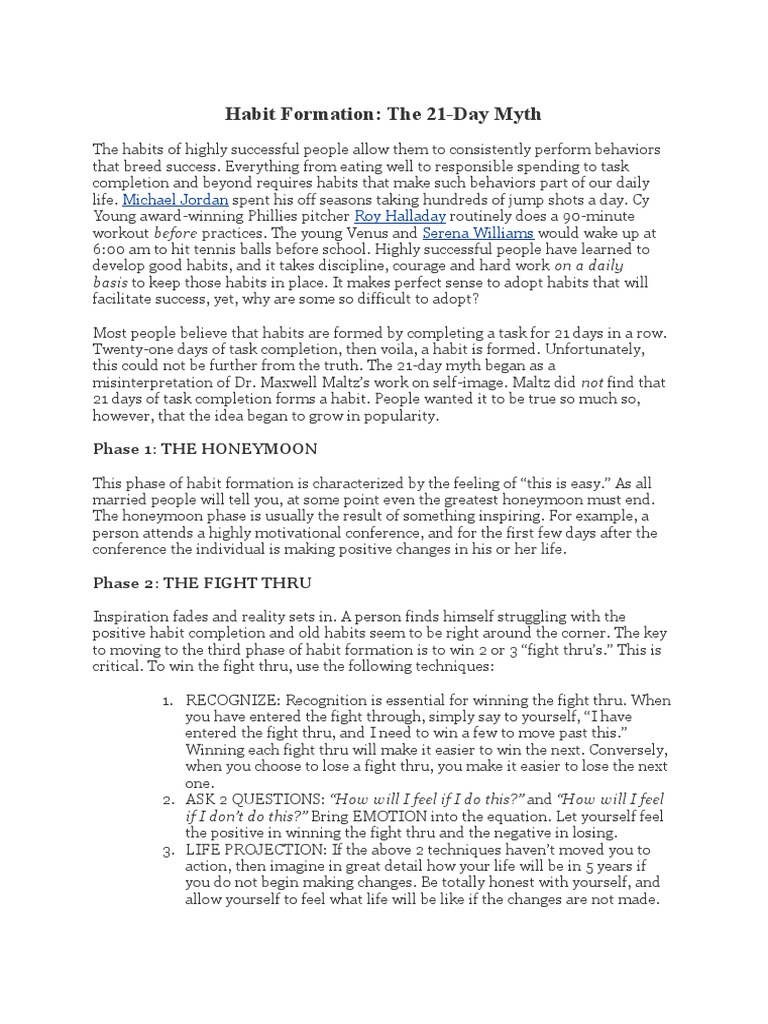 Habit Formation | PDF | Habits | Psychology
