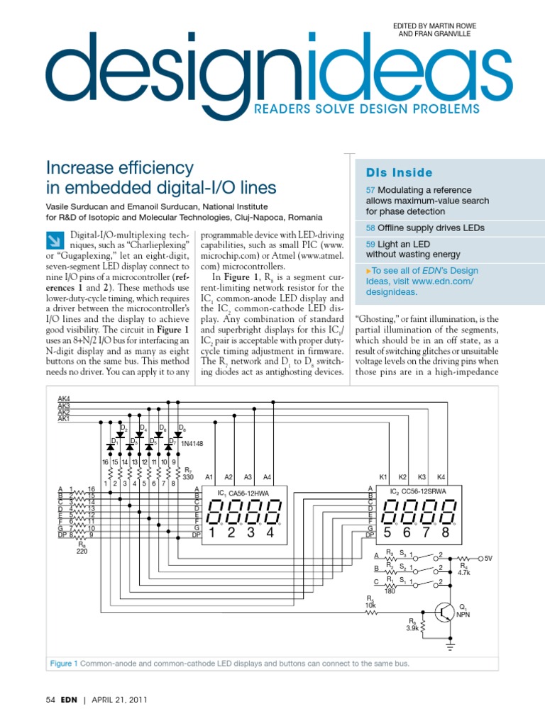 Drive of 8-Digit 7-Segment Display | PDF | Electrical Circuits ...