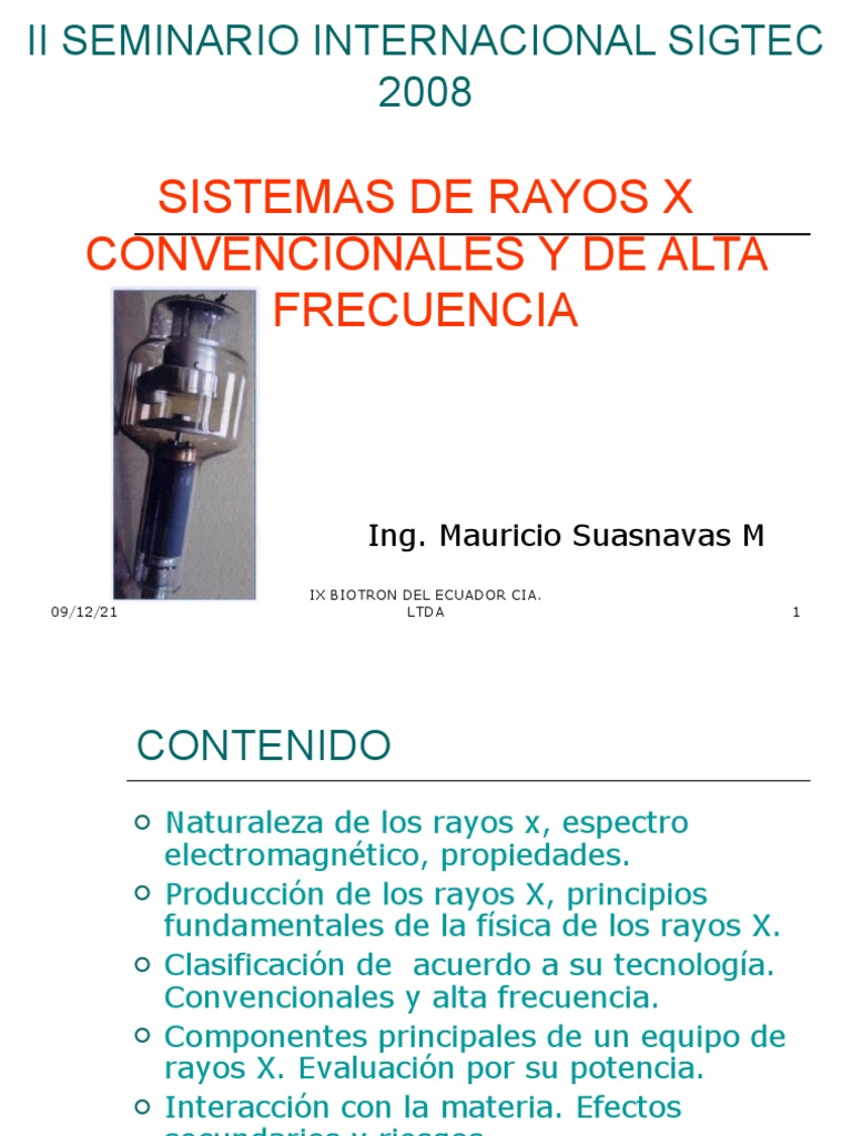 Seminario de Rayos X 2008 | PDF | Rayo X | Ligero