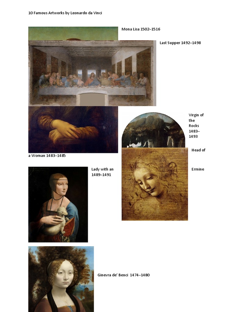 Leonardo Da Vinci Paintings | PDF