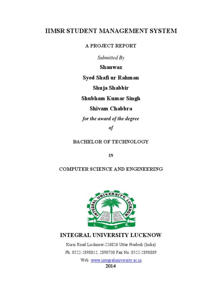 IIMSR Student Management System Report | PDF | .Net Framework ...