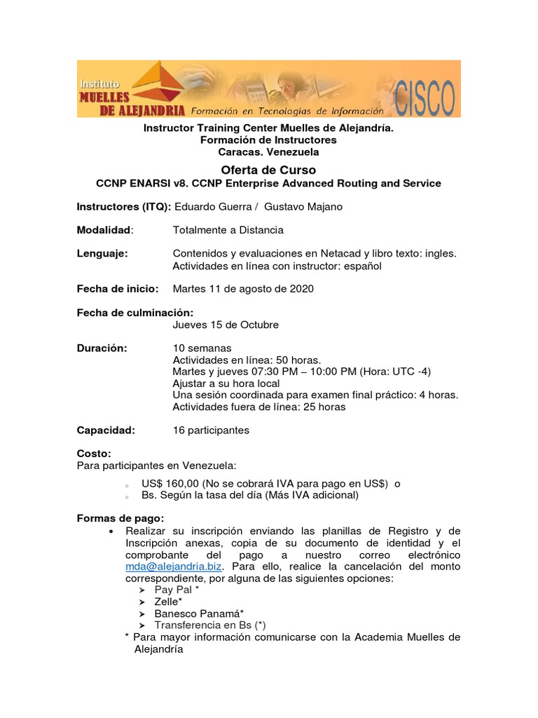 Curso CCNPENARSIInstructores Local MDA2020 | PDF | Enrutador ...