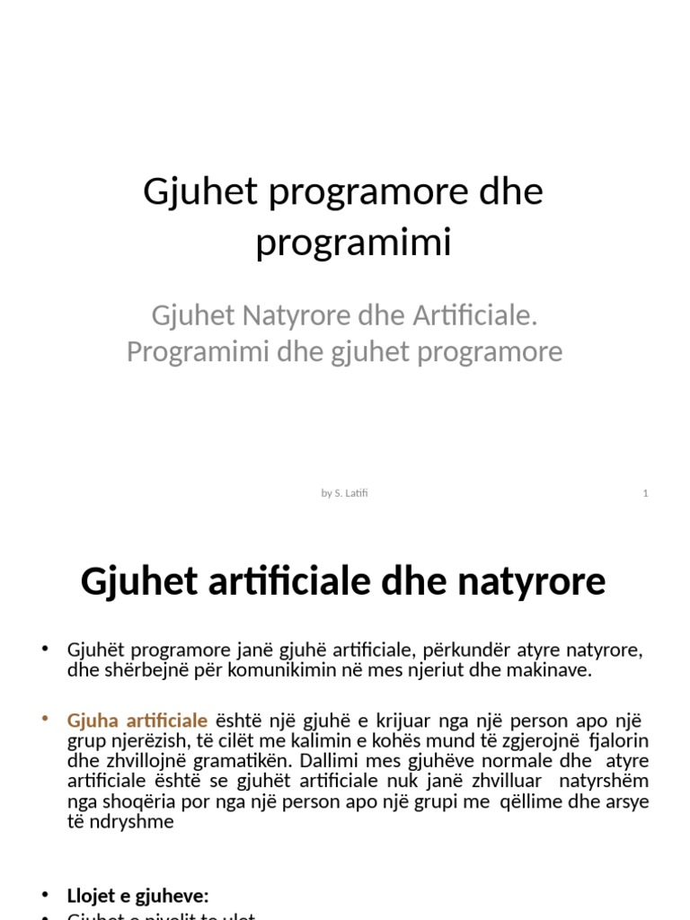 Gjuhet Programore Dhe Programimi | PDF