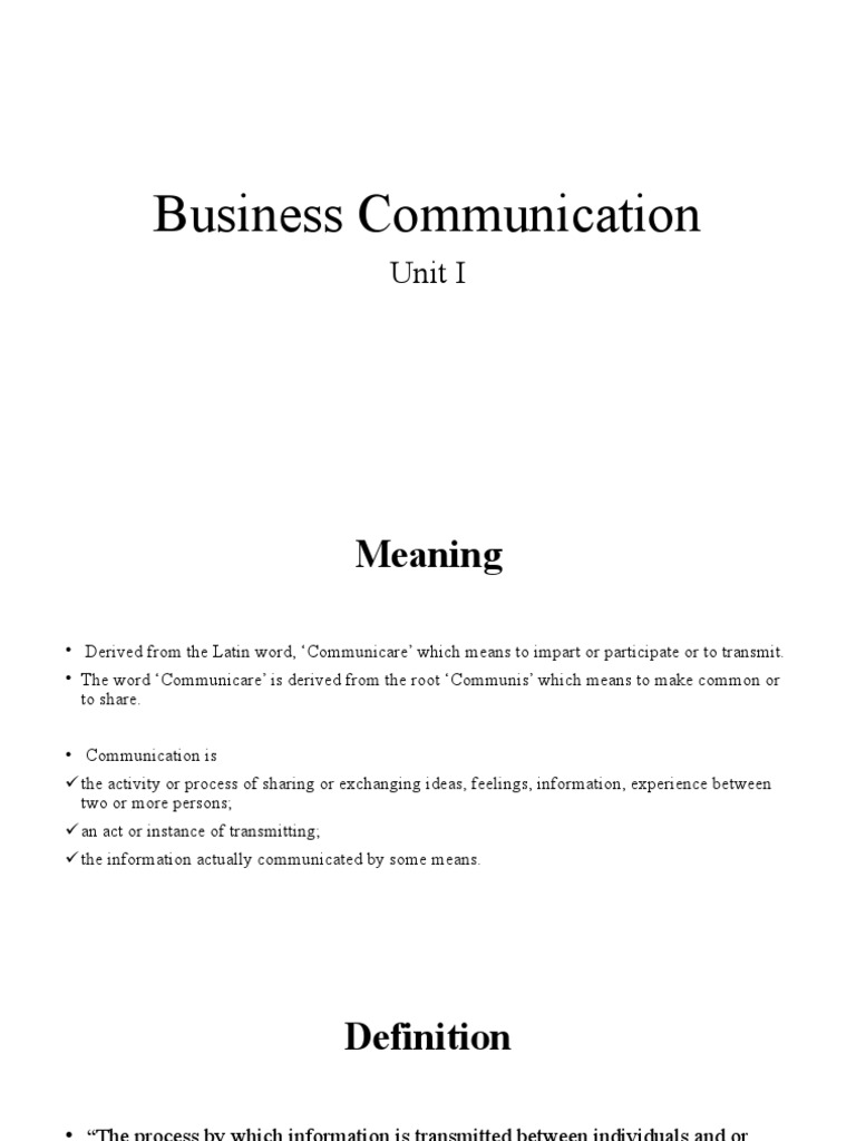 Bcomuni Introduction Unit 1 Pdf