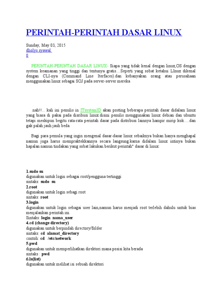 Panduan Linux untuk Pemula | PDF | Komputer