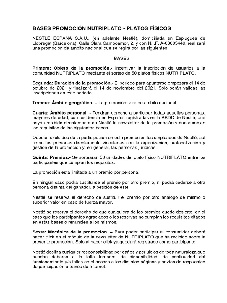 BBLL Concurso Nutriplato Oct2021 | PDF