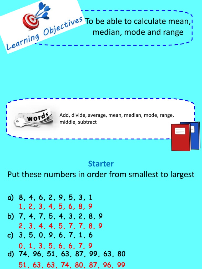 Mean-Median-Mode-And-Range Powerpoint | PDF | Mean | Median
