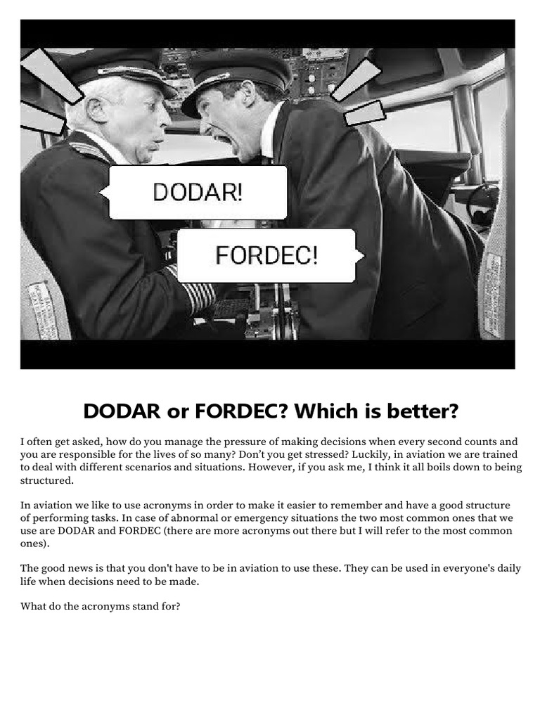 DODAR or FORDEC - Which Is Better? | PDF | Career & Growth | Business