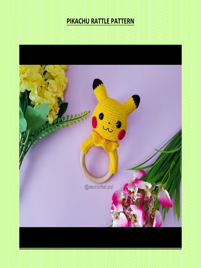 Pikachu Rattle Pattern | PDF | Embroidery | Crochet