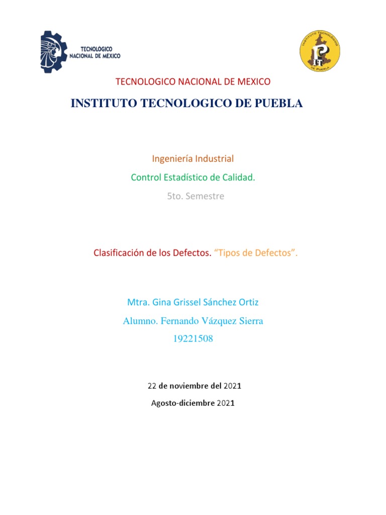 Tipos de Defectos | PDF