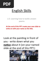 A Minor Role Poem | PDF