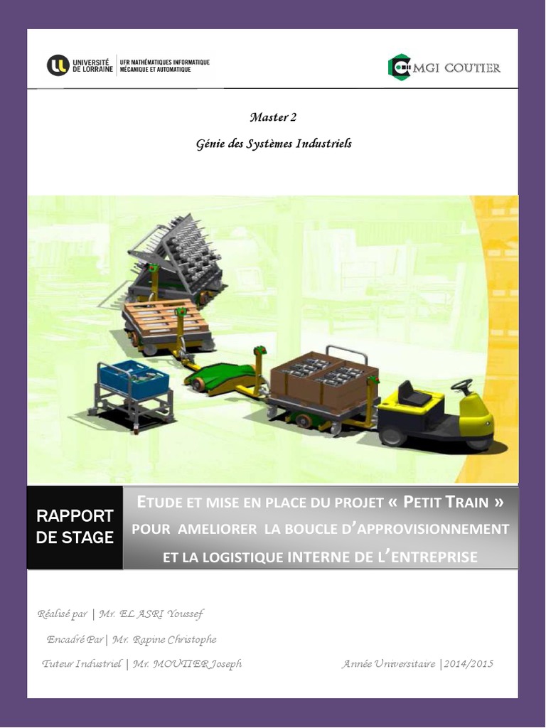 Etude Et Mise en Place Du Projet Petit Train Rapport de Stage Pour Ameliorer La Boucle D ...
