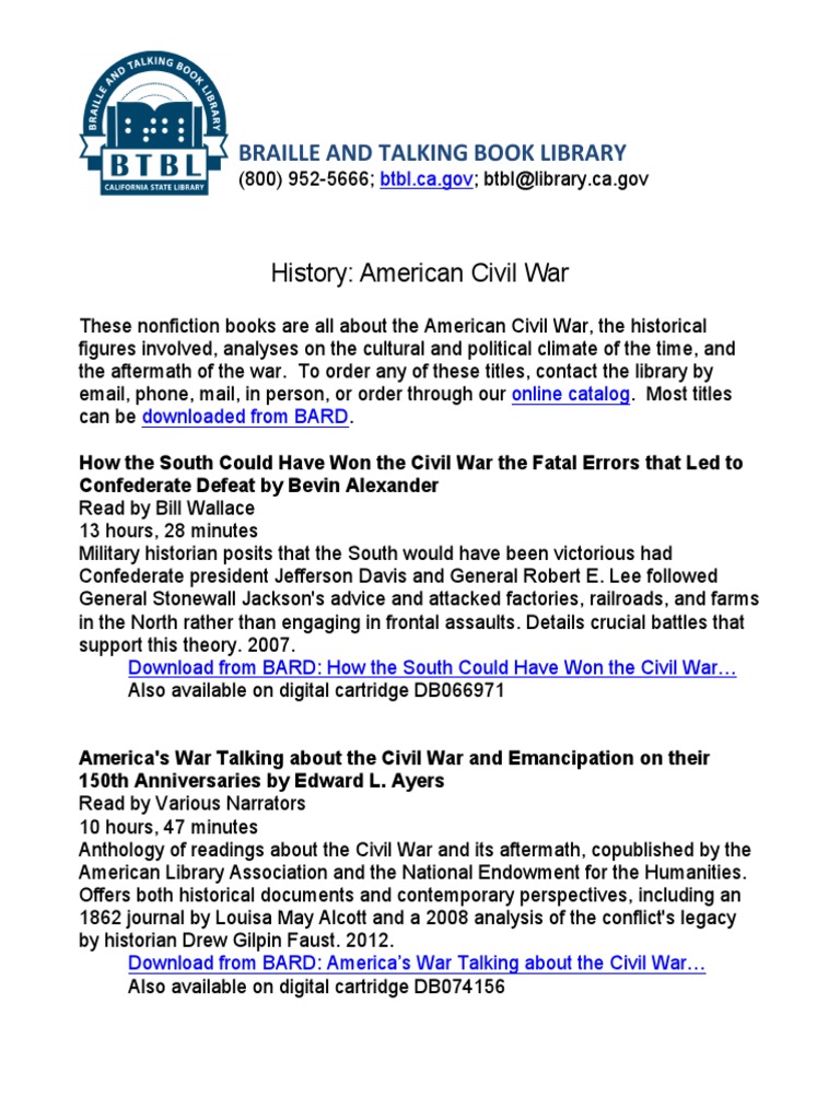 American Civil War Literature Overview | PDF | American Civil War ...