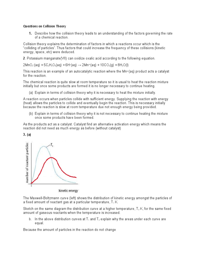 Collision Theory: Key Concepts and Questions | PDF | Reaction Rate ...