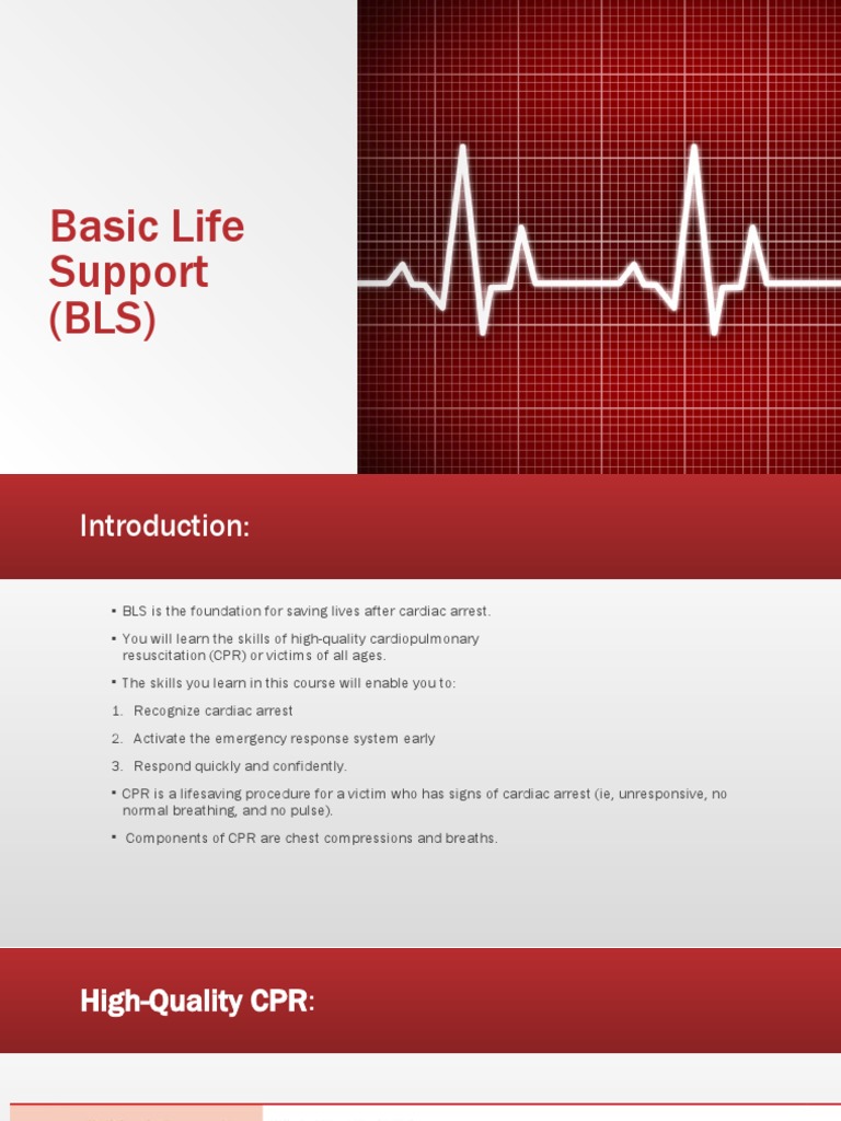 Introduction to Basic Life Support | PDF | Cardiopulmonary ...