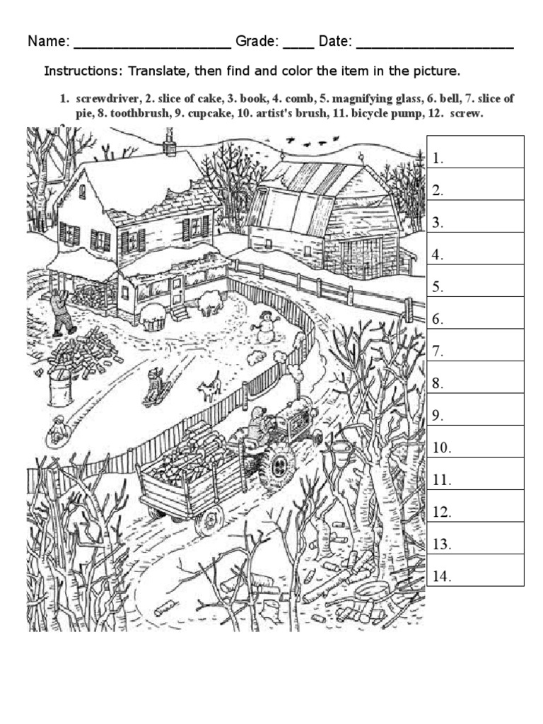 Hidden Picture Snow3 | PDF