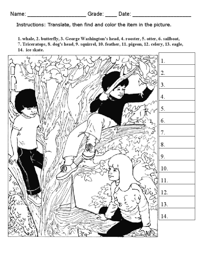 Hidden Picture Tree | PDF
