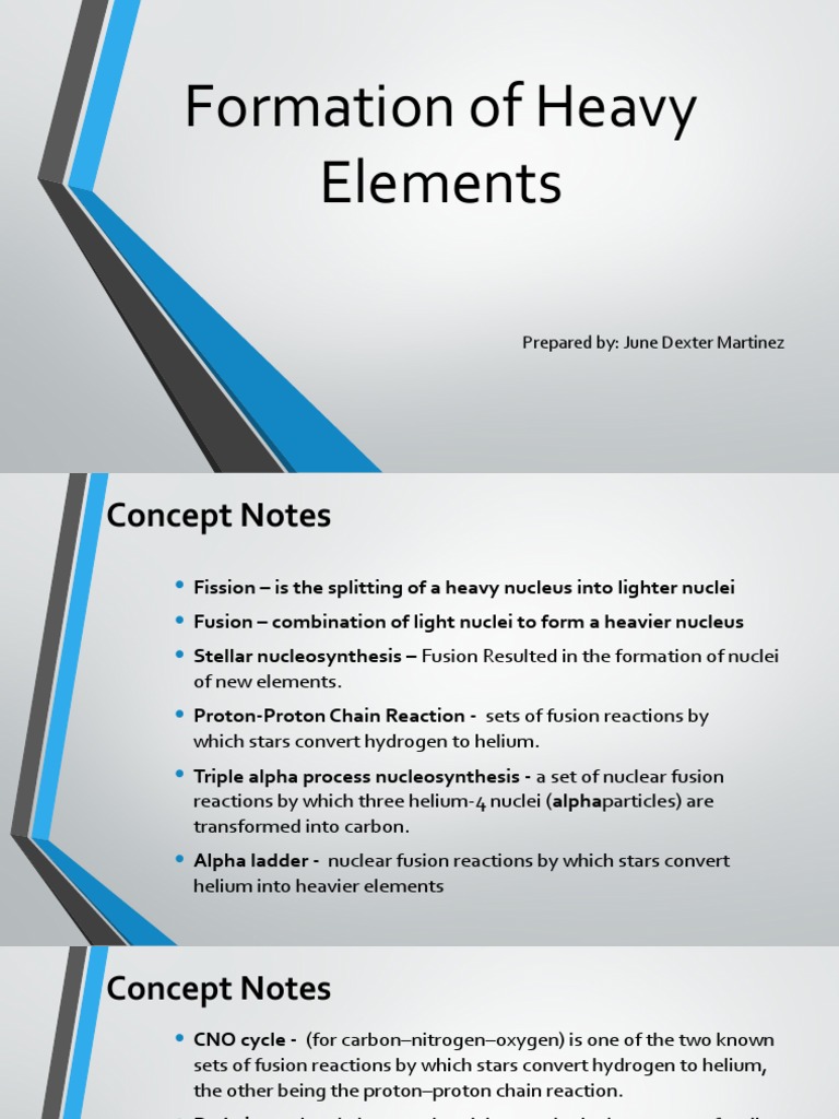 Formation of Heavy Elements in Stars | PDF | Nuclear Fusion | Nuclear ...