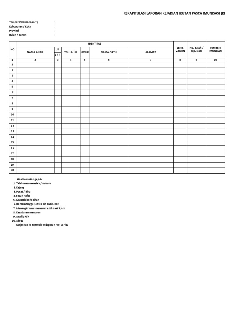 Form KIPI Non Serius | PDF