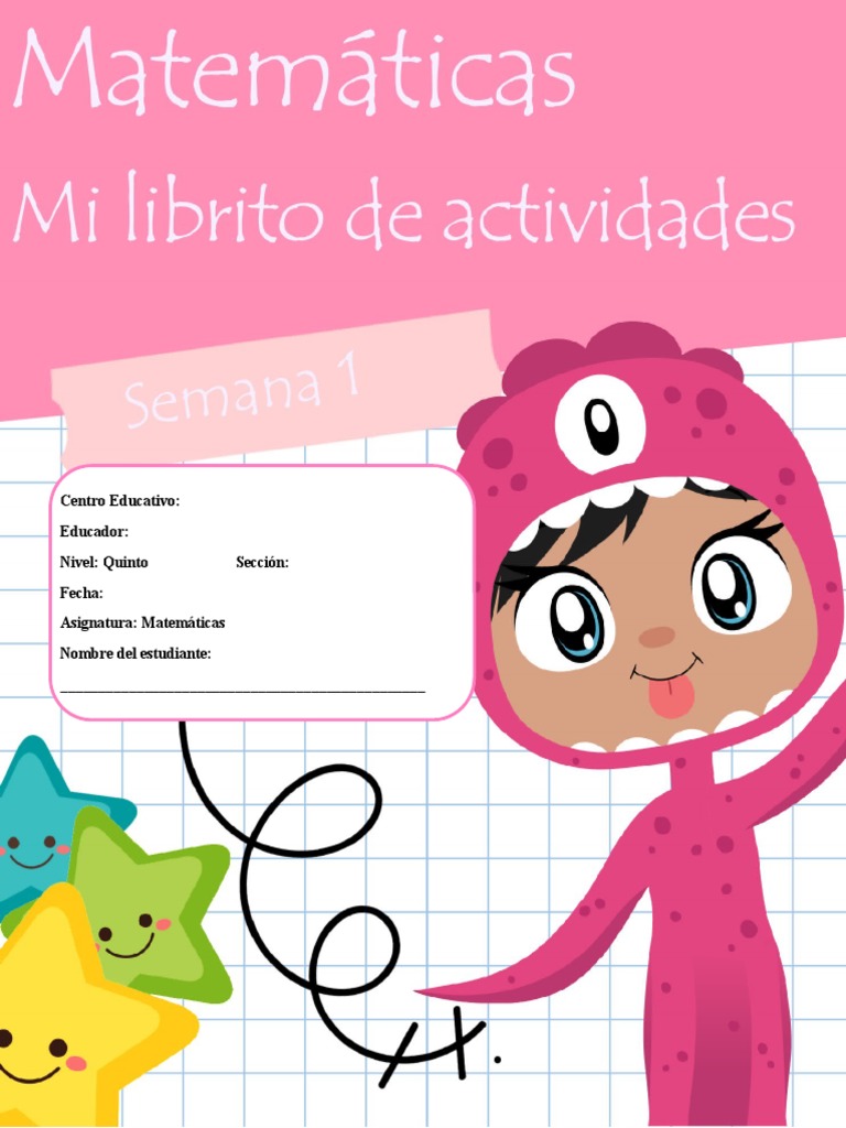 5° Matemáticas Librito Semana 1 - Lectura y Escritura de Números ...