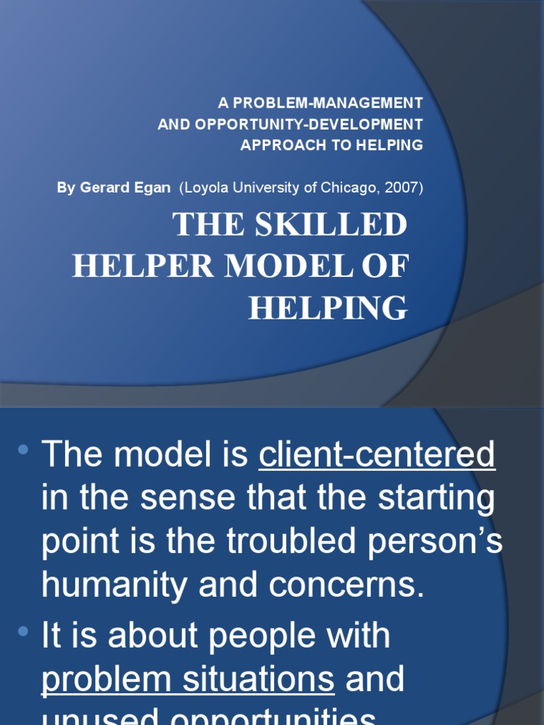 The Skilled Helper Model of Helping | Download Free PDF | Goal | Cognition