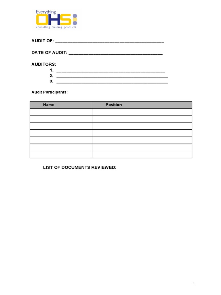 AS4801 Audit Tool | PDF | Occupational Safety And Health | Risk Assessment