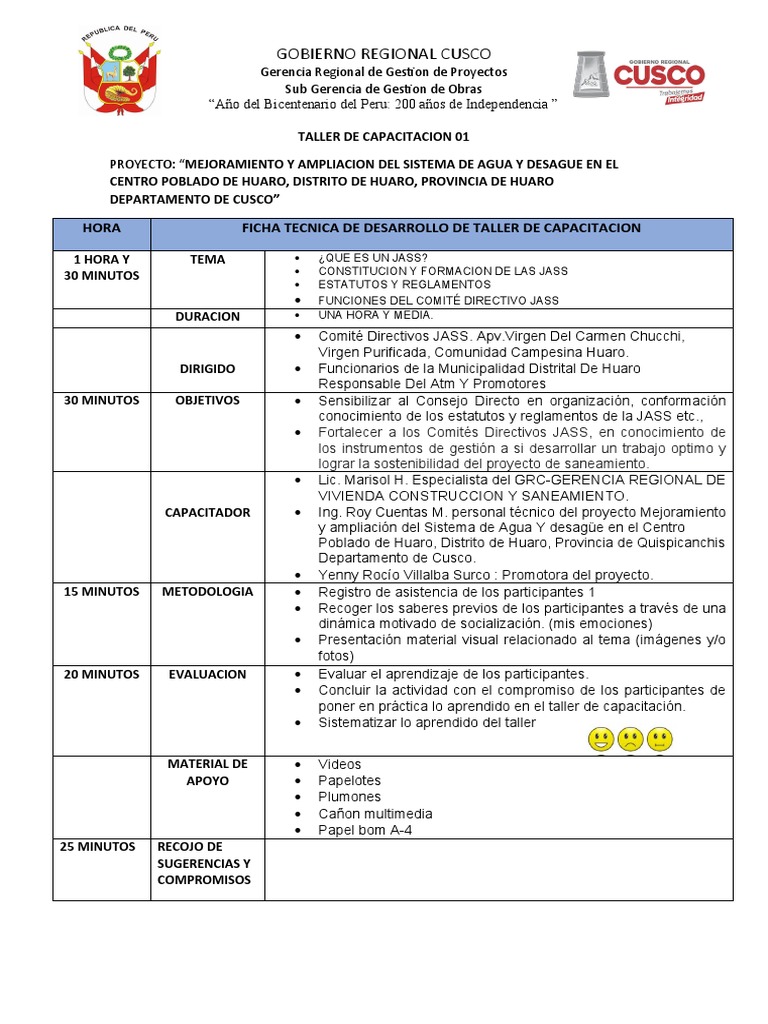 Taller de Capacitacion 01-Jass Huaro | PDF