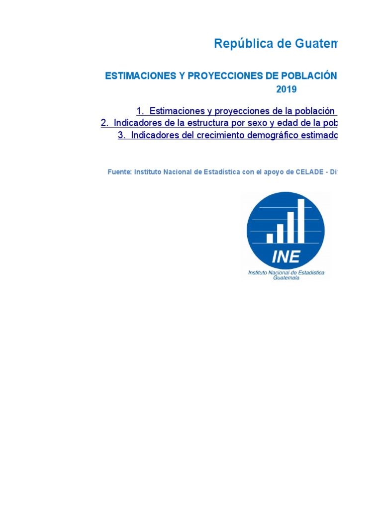 Estimaciones y Proyecciones de Poblacion A Largo Plazo 1950-2050 | PDF