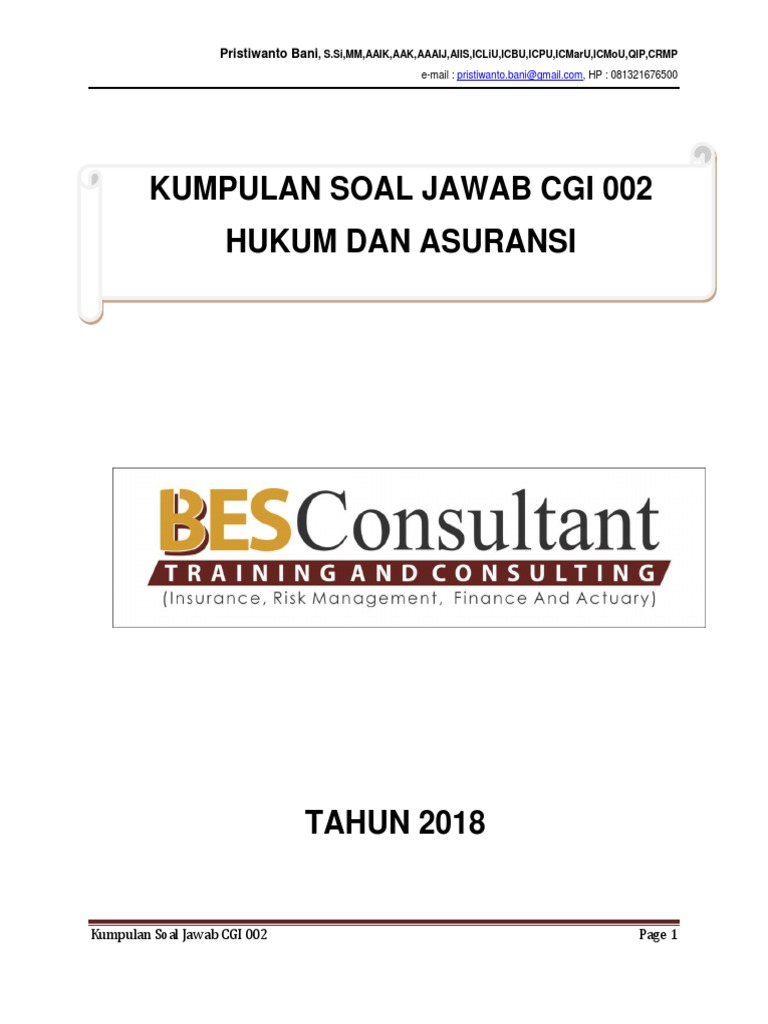 Kumpulan Soal Jawab CGI 002 - 2018 | PDF