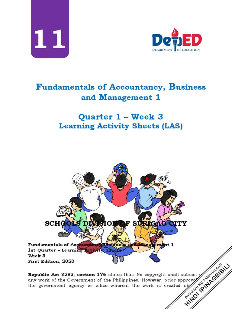 LAS Q1 - FABM 1 (Week 3) | PDF | Debits And Credits | Equity (Finance)