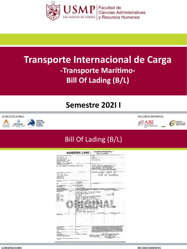 Conocimiento de Embarque Marítimo (BL) | PDF | Comercio | Documentos ...