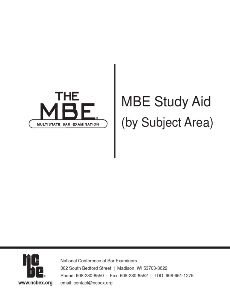 NCBEX Released MBE Questions | PDF | Lawsuit | Complaint