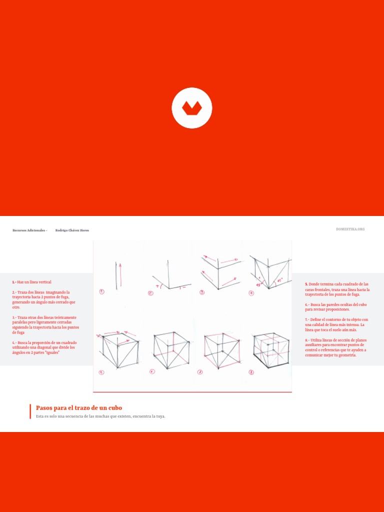 Pasos para Trazo de un Cubo | PDF