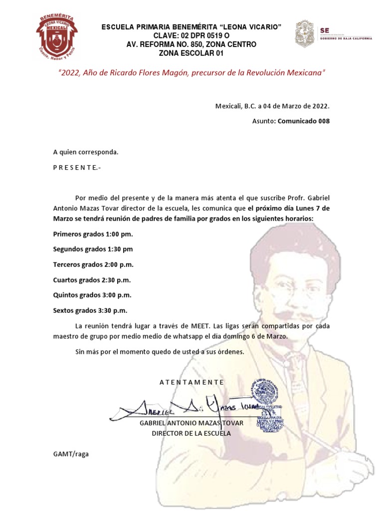 Comunicado 008 | PDF