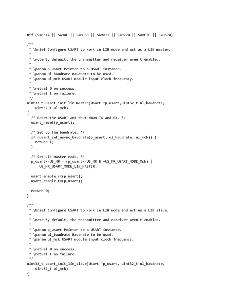 Lin Bus Code Example 1 For Arduino DUE | PDF | Communication | Computer ...
