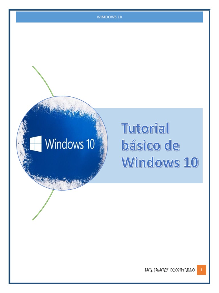 Tutorial Windows 10 | PDF | Archivo de computadora | Windows 10