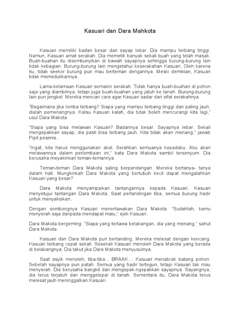 Kasuari Dan Dara Mahkota | PDF