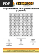 Sopa de Letras: Autoestima y Valores | PDF