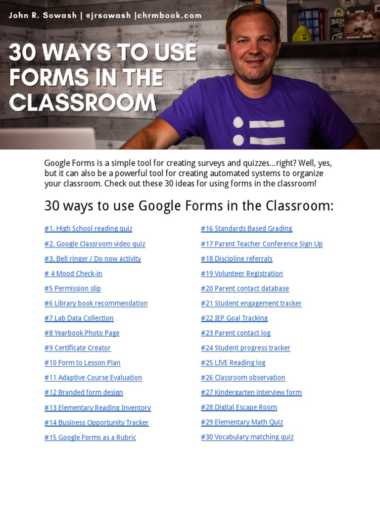 30 Creative Uses for Google Forms in Classrooms | PDF | Individualized ...
