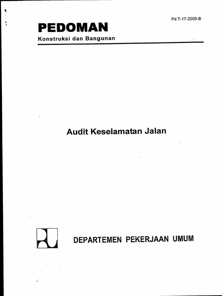 Pedoman Audit Keselamatan Jalan | PDF