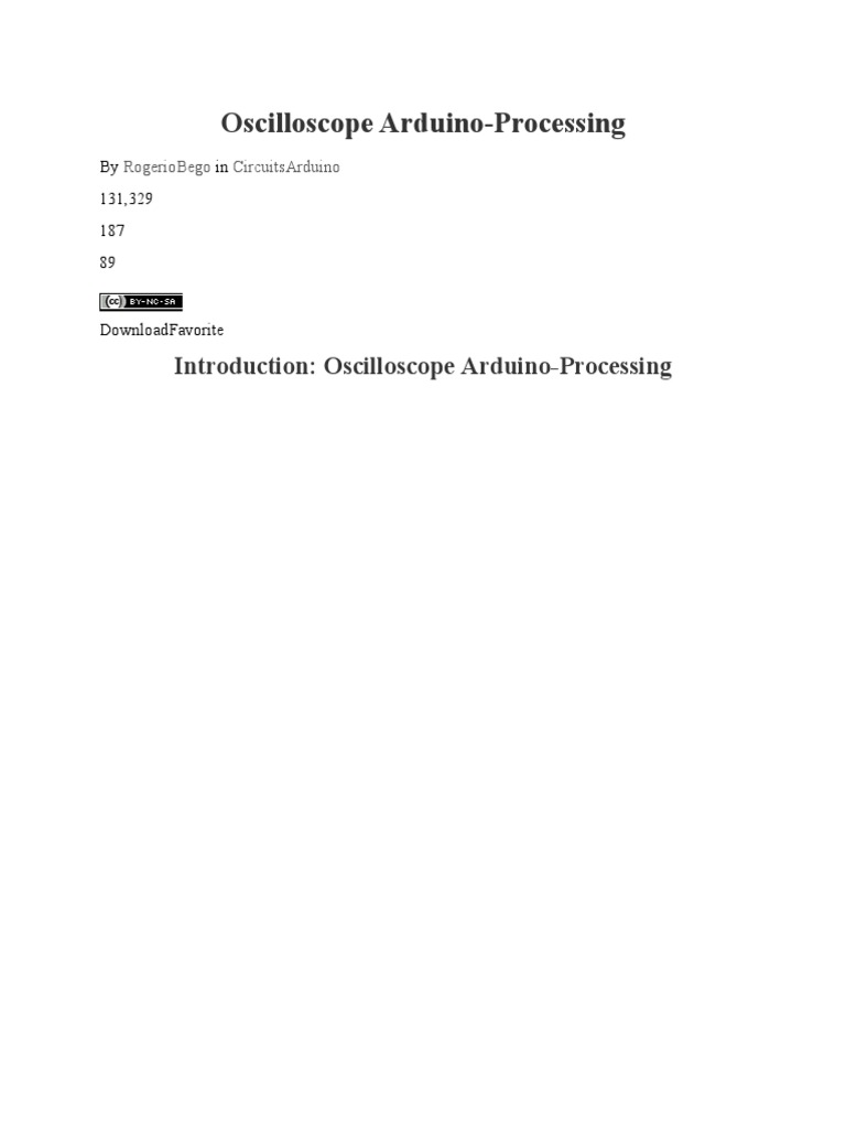 Arduino Oscilloscope | PDF | Arduino | Electrical Network