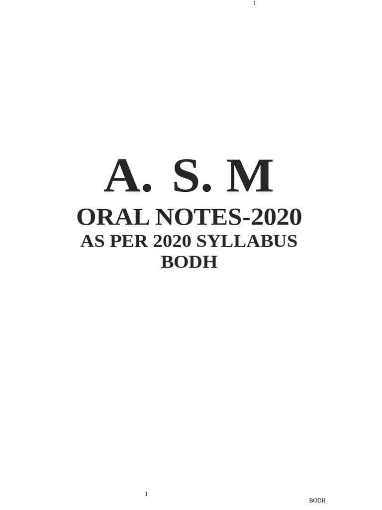 Asm Master Oral Notes - As Per New Syllabus | PDF | Domain Name ...